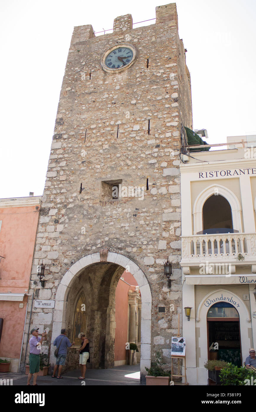Torre dell'Orologio is an old medieval clock tower in the main square ...