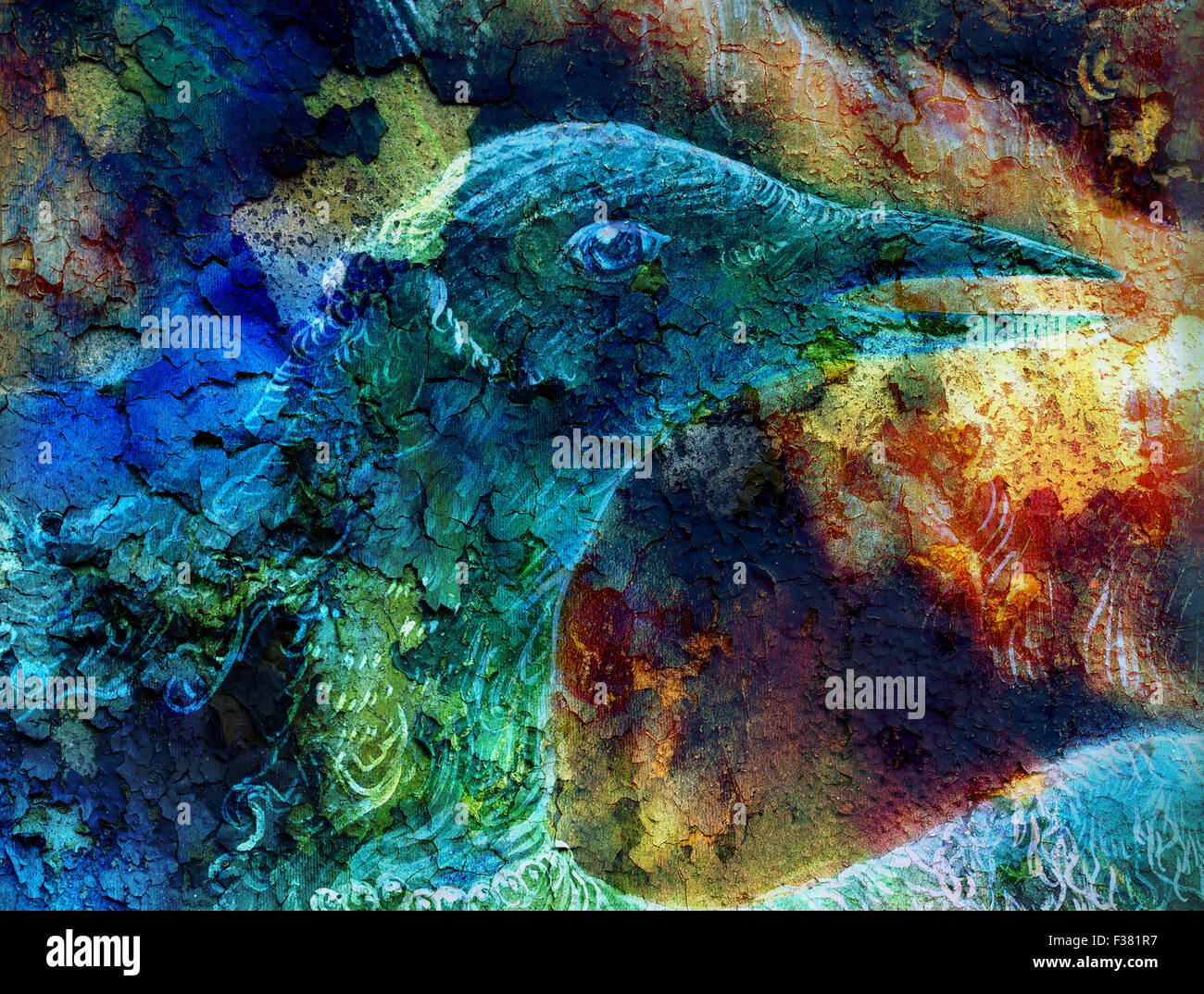 the phoenix bird collage Stock Photo - Alamy