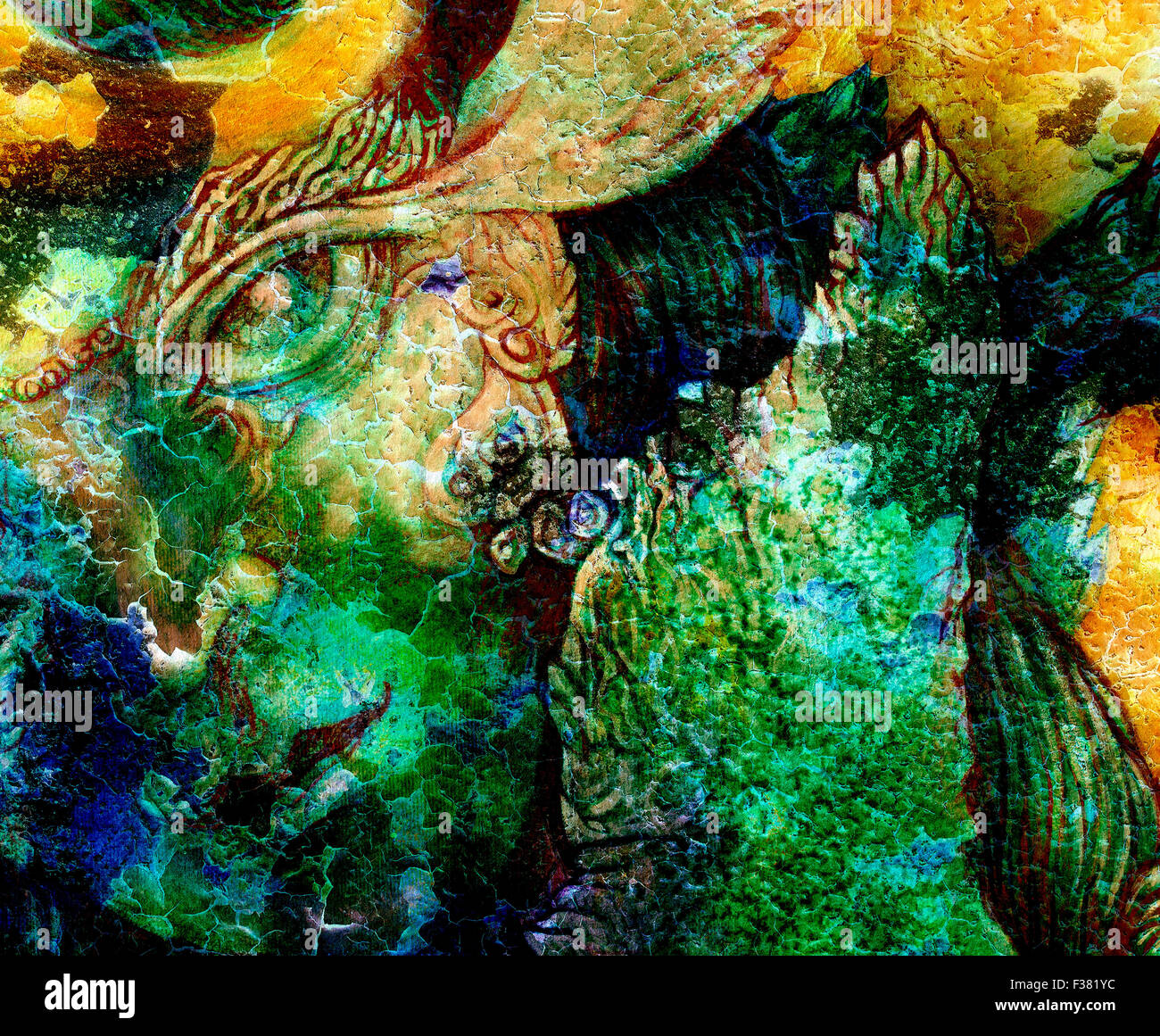 elven fairy creatures and energy lights, an insight in a fairy realm ...