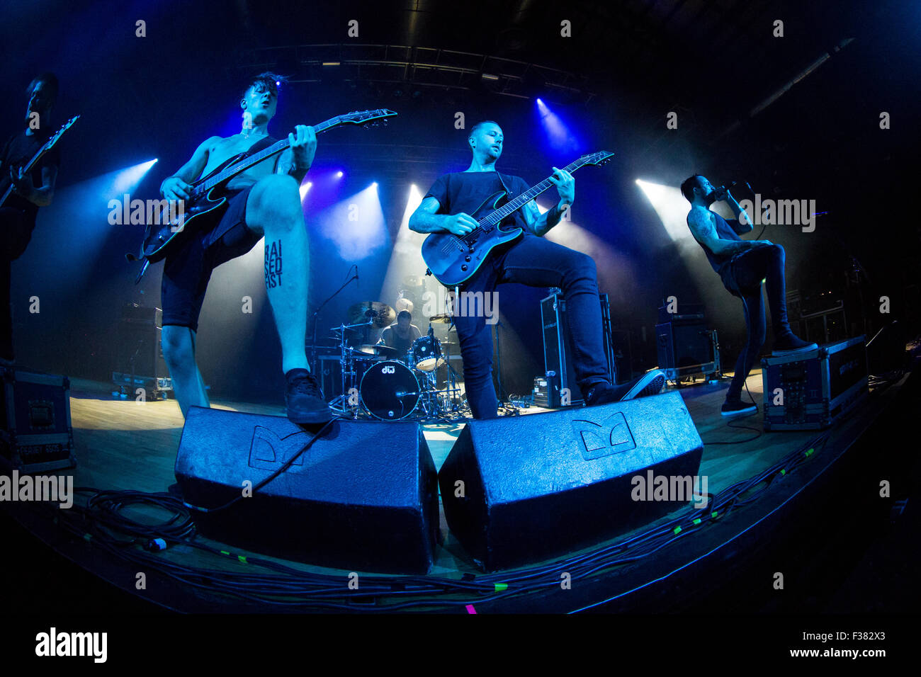 Milan Italy. 30th September 2015. The Swedish hardcore punk band RAISED ...