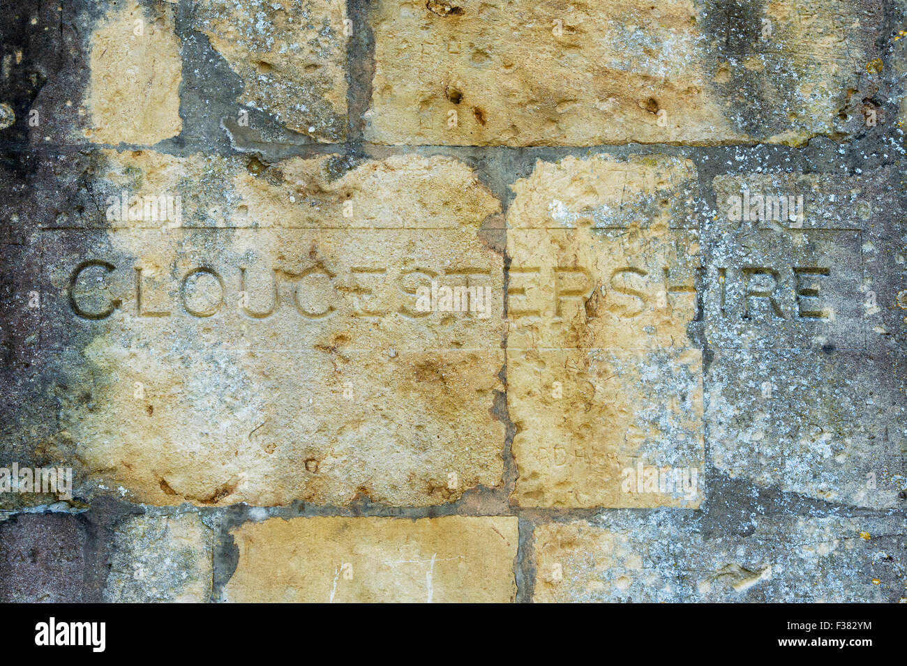 Gloucestershire carved in The four shire stone. English midlands ...