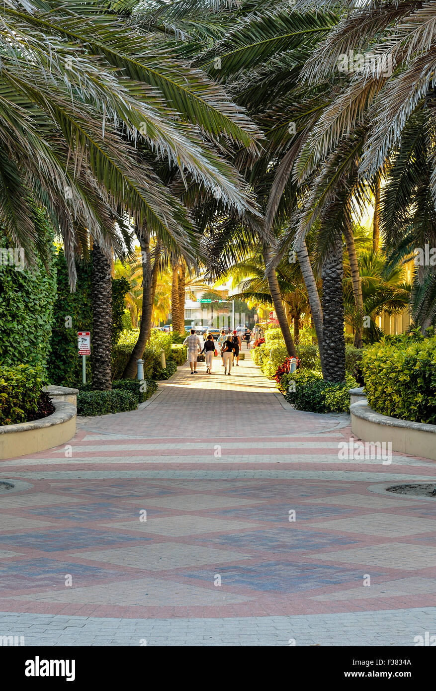 Florida Miami Beach Seafront Promenade Stock Photo - Alamy
