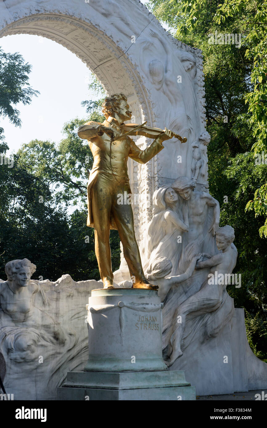 Monument of Johann Strauss-son in the Stadtpark, Vienna, Austria, world ...