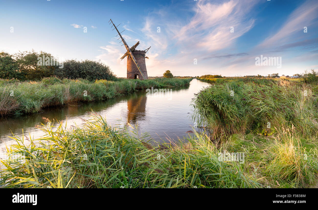 The beautiful ruins of the Brograve Windmill near Horsey on the Norfolk ...