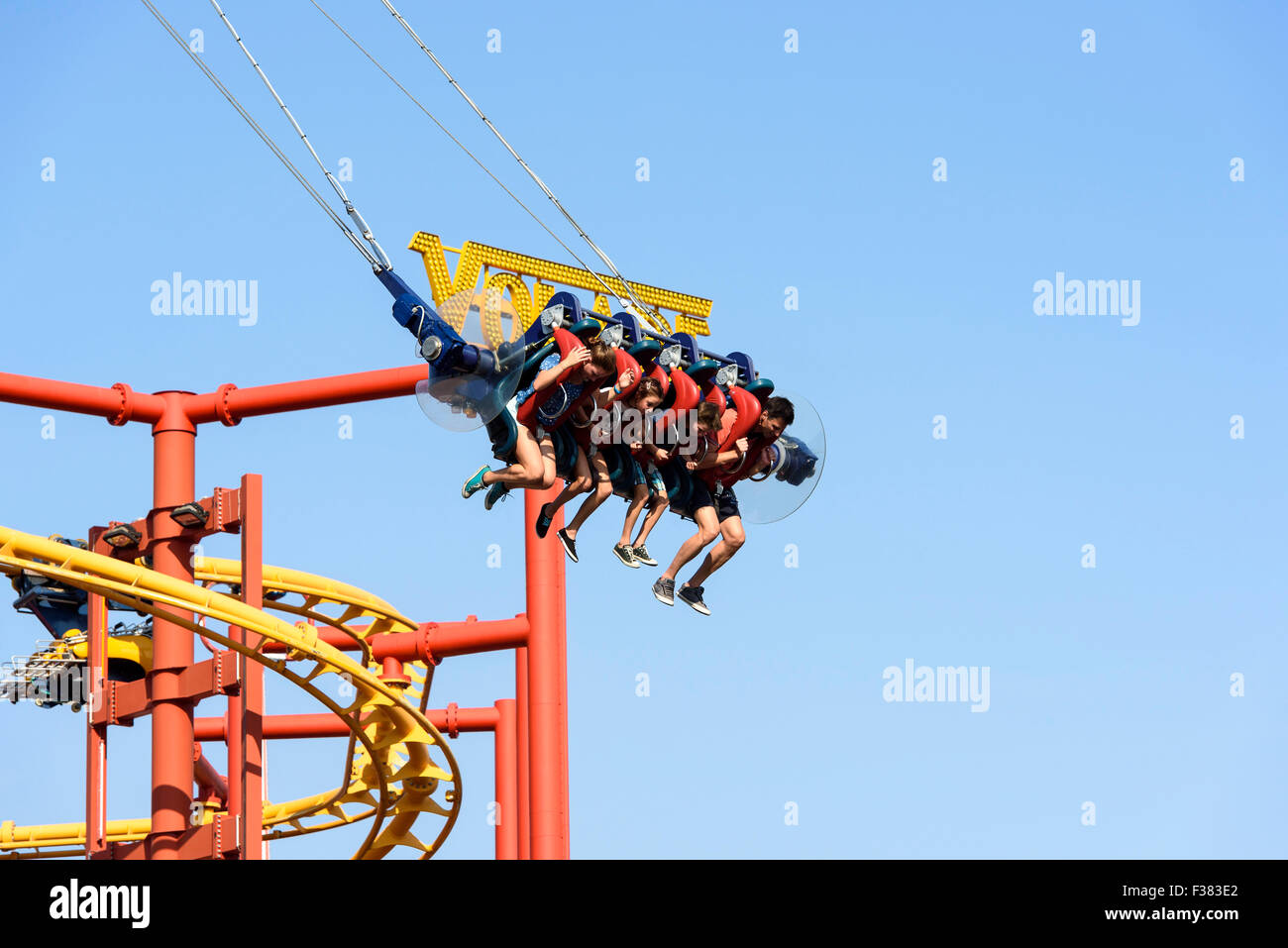 funfair ride at amusementpark Prater, Vienna, Austria Stock Photo - Alamy