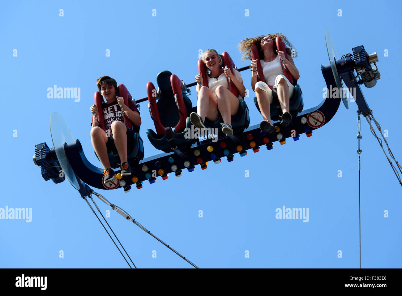 funfair ride at amusementpark Prater, Vienna, Austria Stock Photo - Alamy