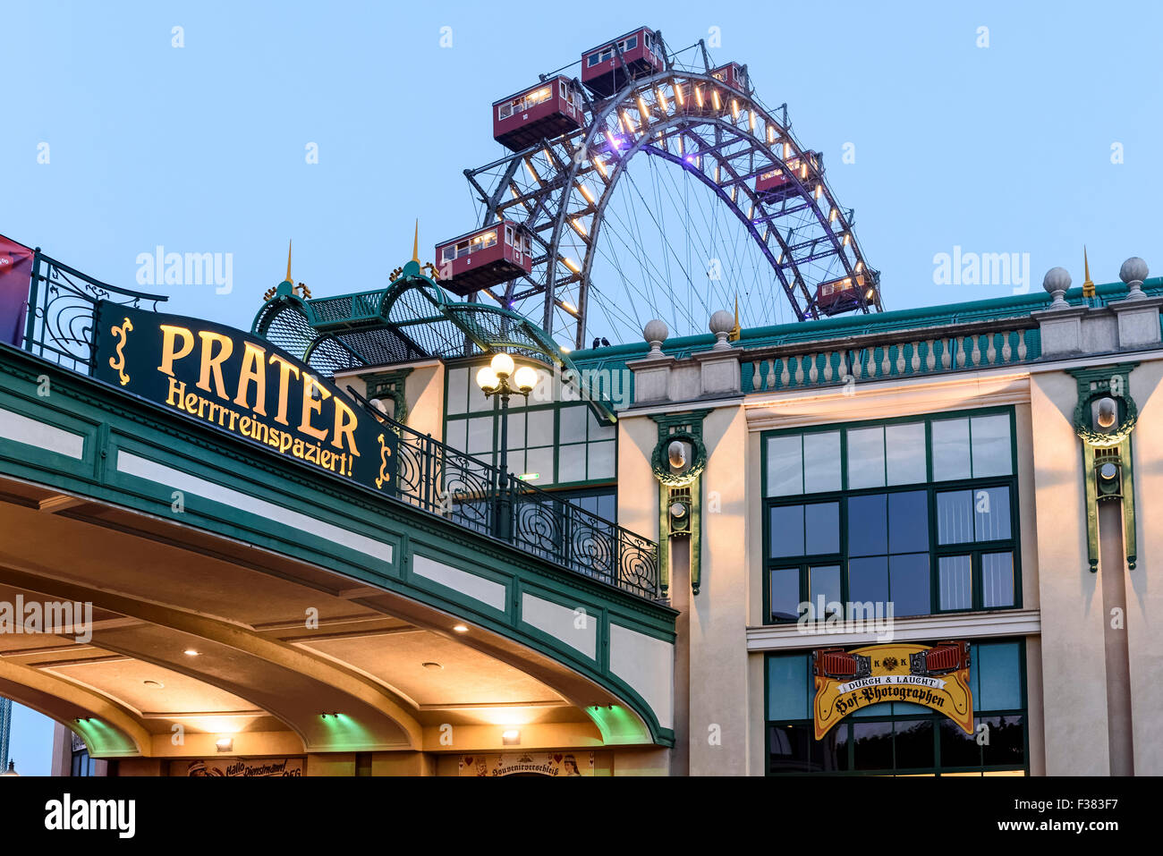 Giant wheel at amusement park Prater, Vienna, Austria Stock Photo - Alamy