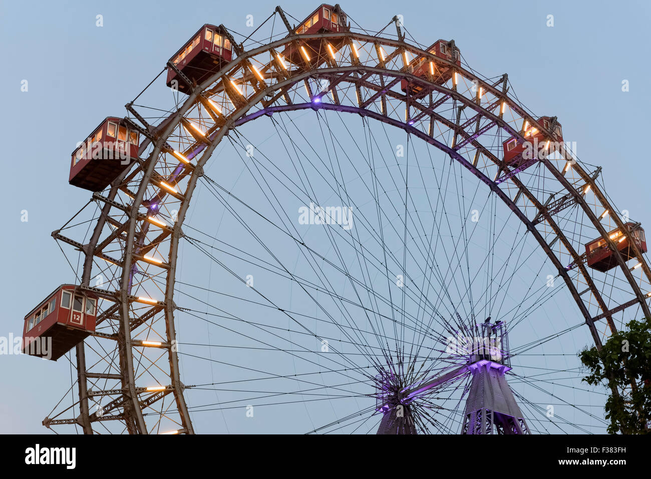 Giant wheel at amusement park Prater, Vienna, Austria Stock Photo - Alamy