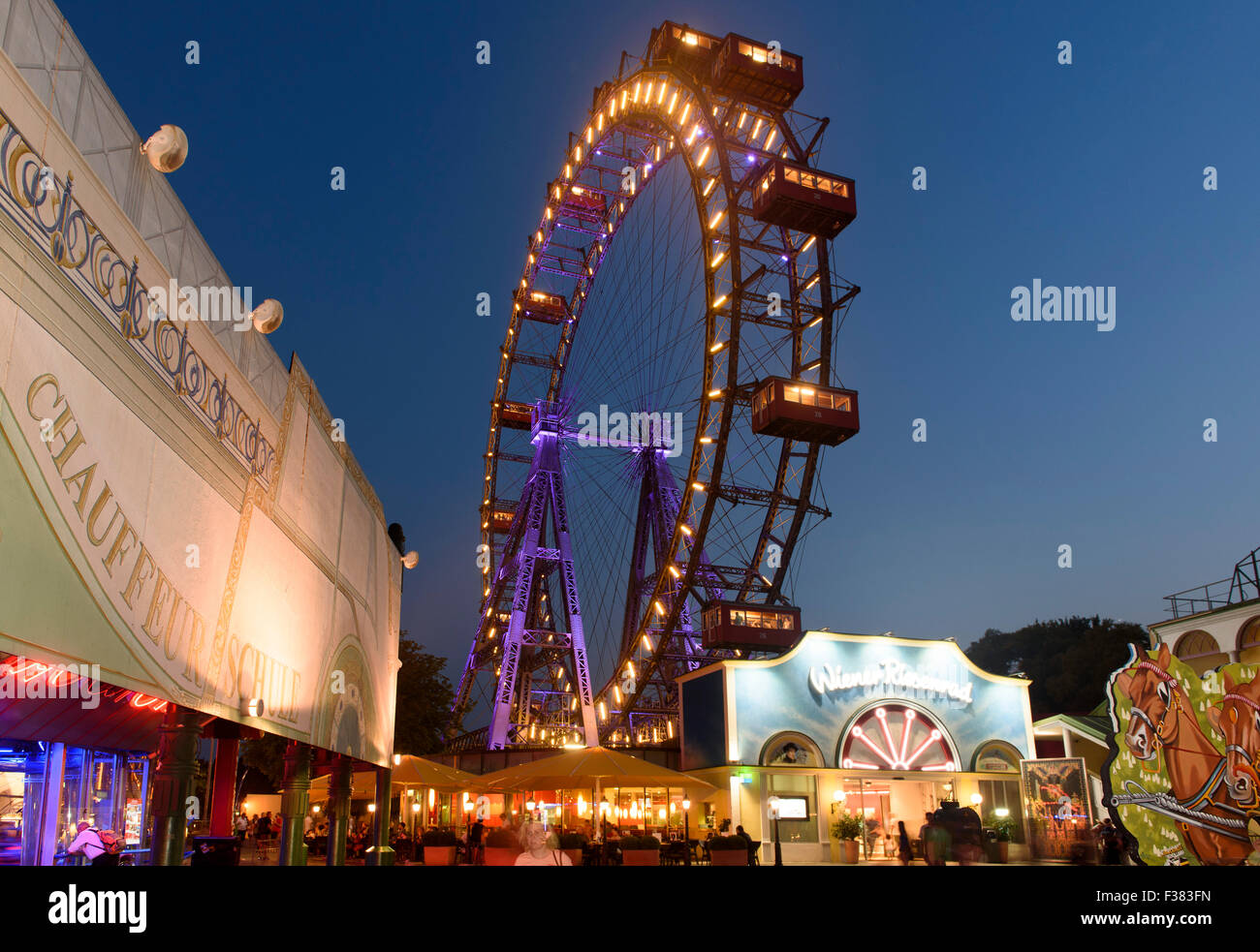 Giant wheel at amusement park Prater, Vienna, Austria Stock Photo - Alamy