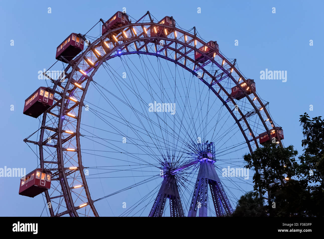 Giant wheel at amusement park Prater, Vienna, Austria Stock Photo - Alamy