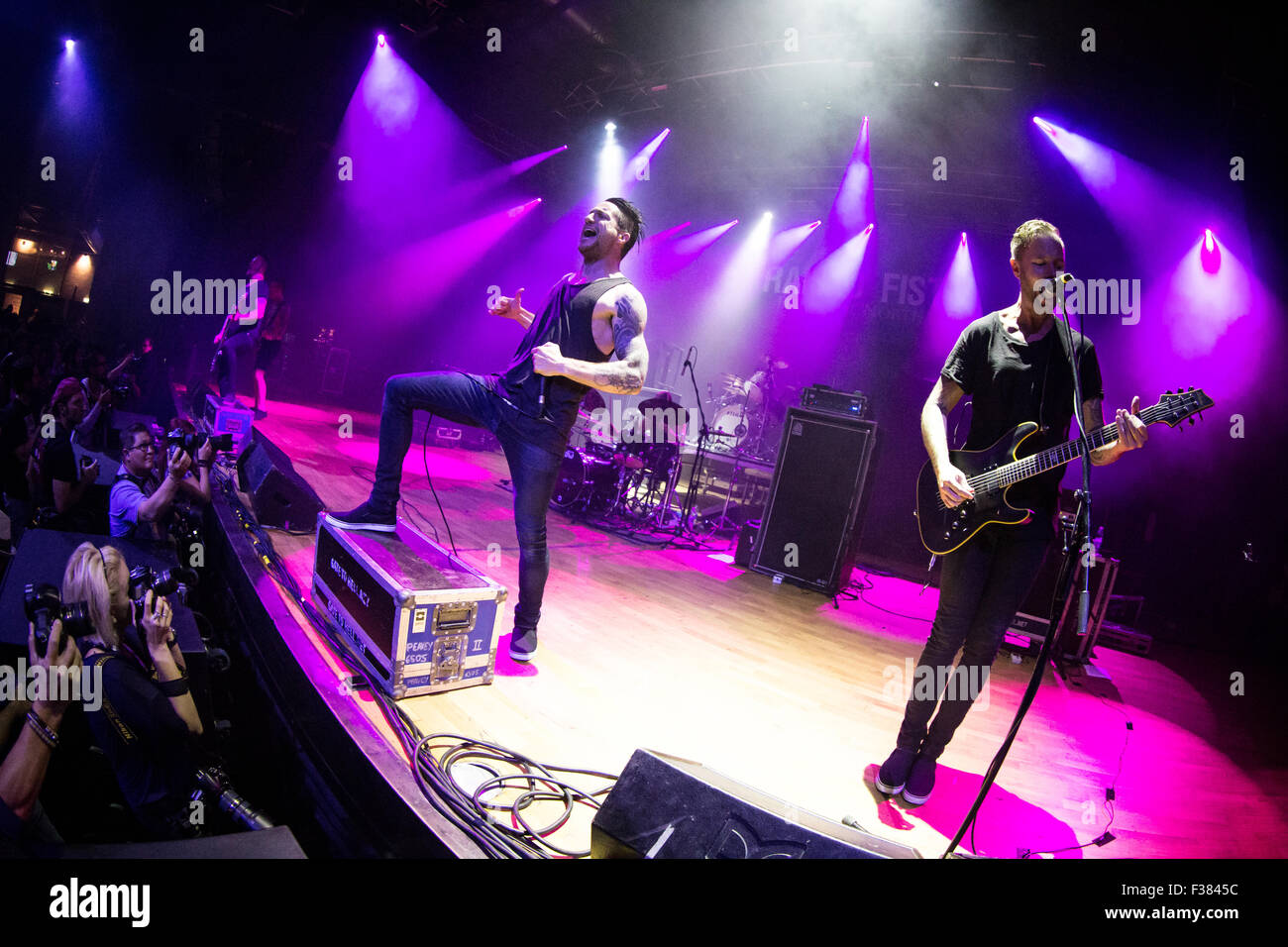 Milan Italy. 30th September 2015. The Swedish hardcore punk band RAISED ...