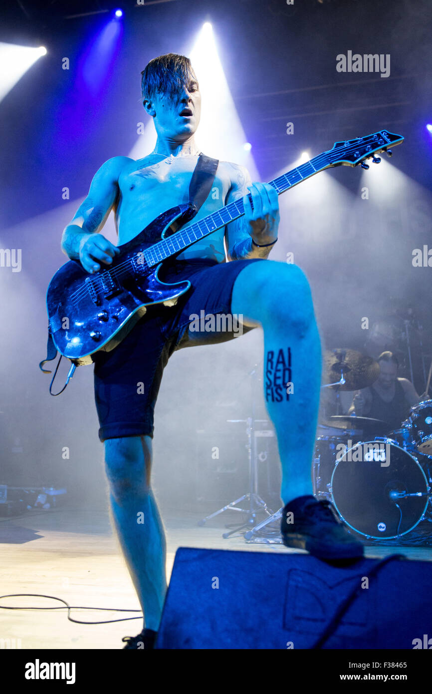 Milan Italy. 30th September 2015. The Swedish hardcore punk band RAISED ...