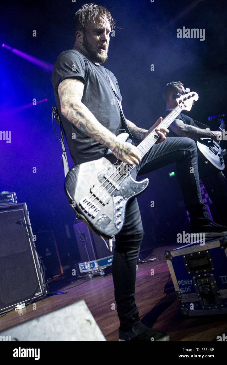 Milan Italy. 30th September 2015. The Swedish hardcore punk band RAISED ...