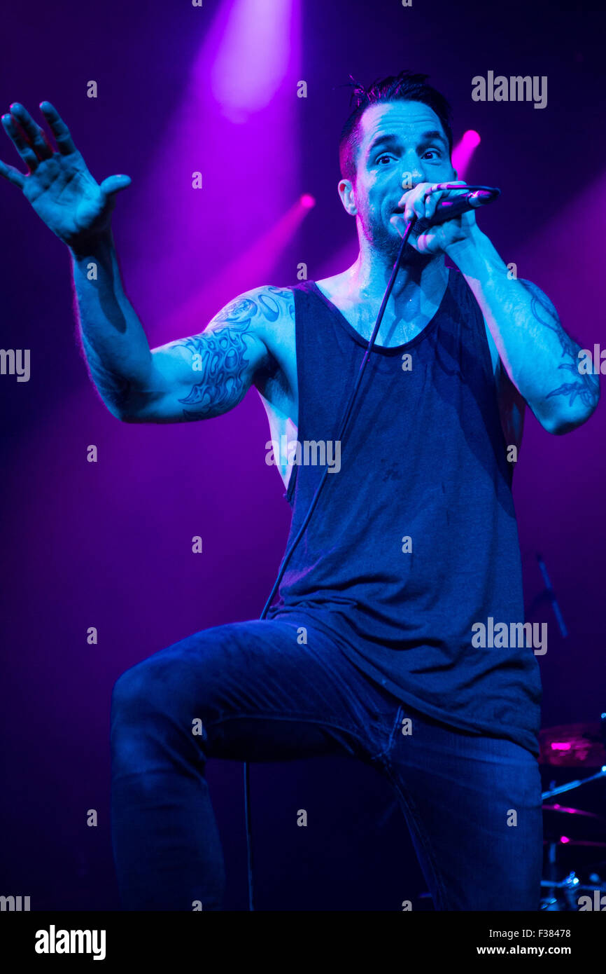 Milan Italy. 30th September 2015. The Swedish hardcore punk band RAISED ...