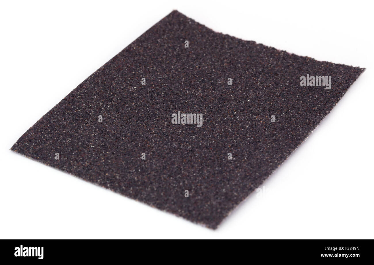 Sand paper sheet over white background Stock Photo - Alamy