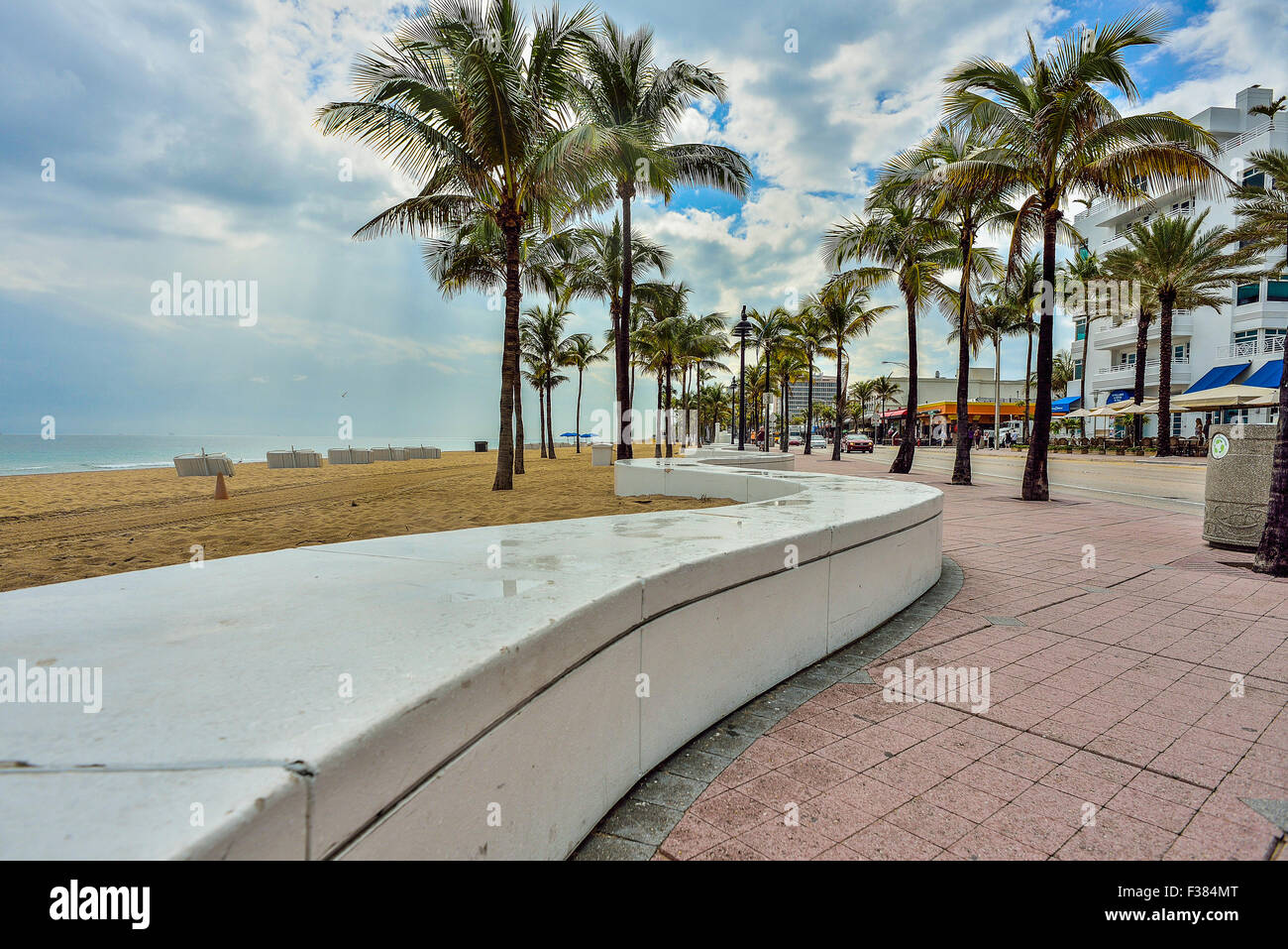 Florida Miami Fort Lauderdale Seafront promenade Stock Photo - Alamy
