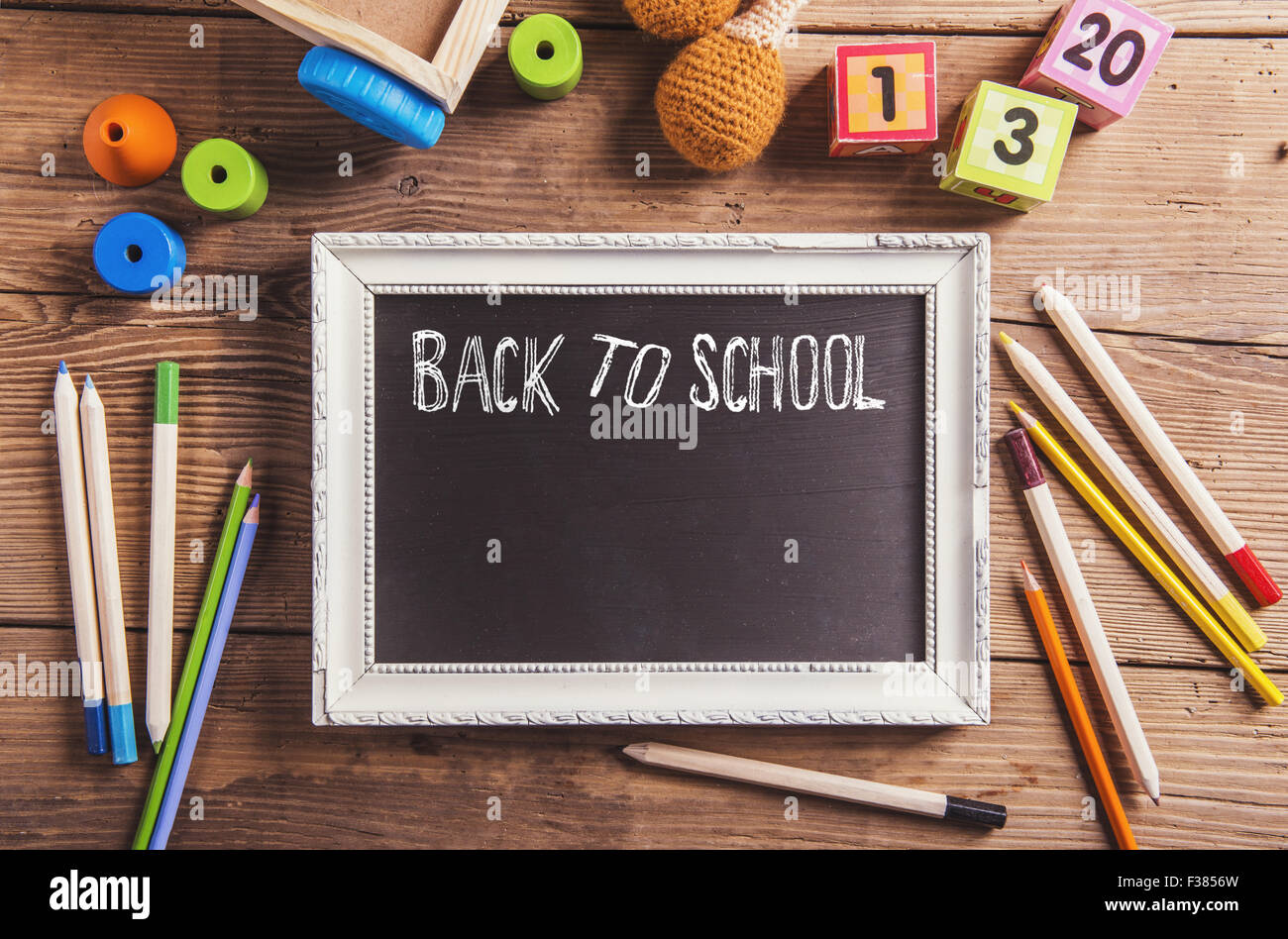 Back to school composition Stock Photo - Alamy