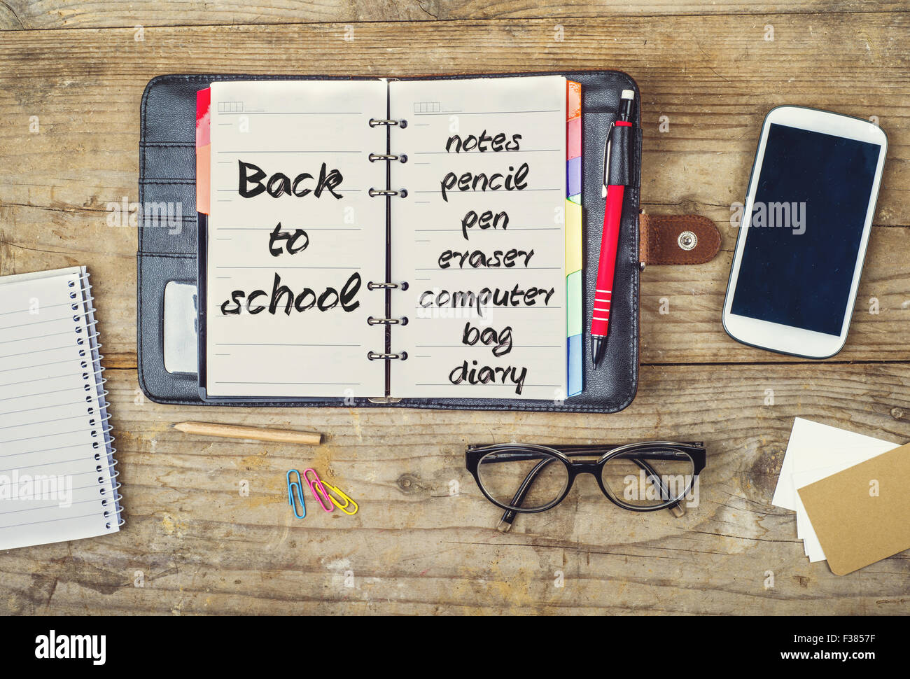 Back to school composition Stock Photo - Alamy