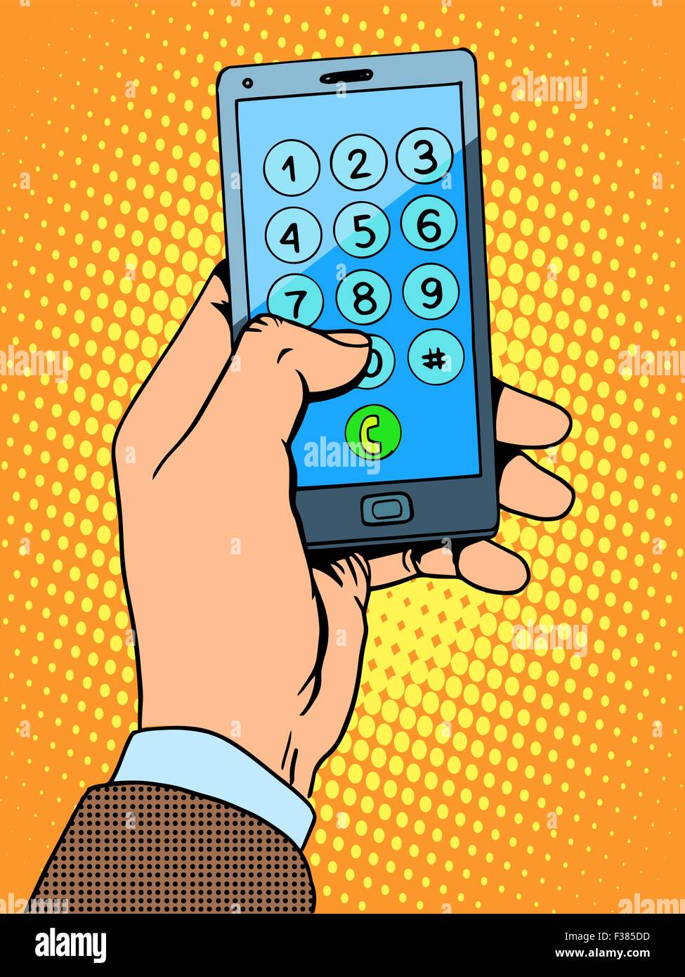 Hand smartphone phone number Stock Vector Image & Art - Alamy