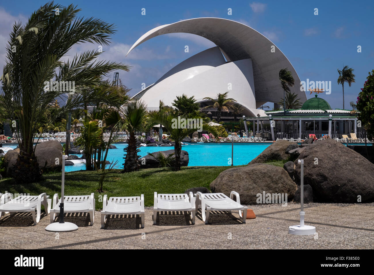View of the Auditorio Adan Martin from the parque maritimo cesar ...