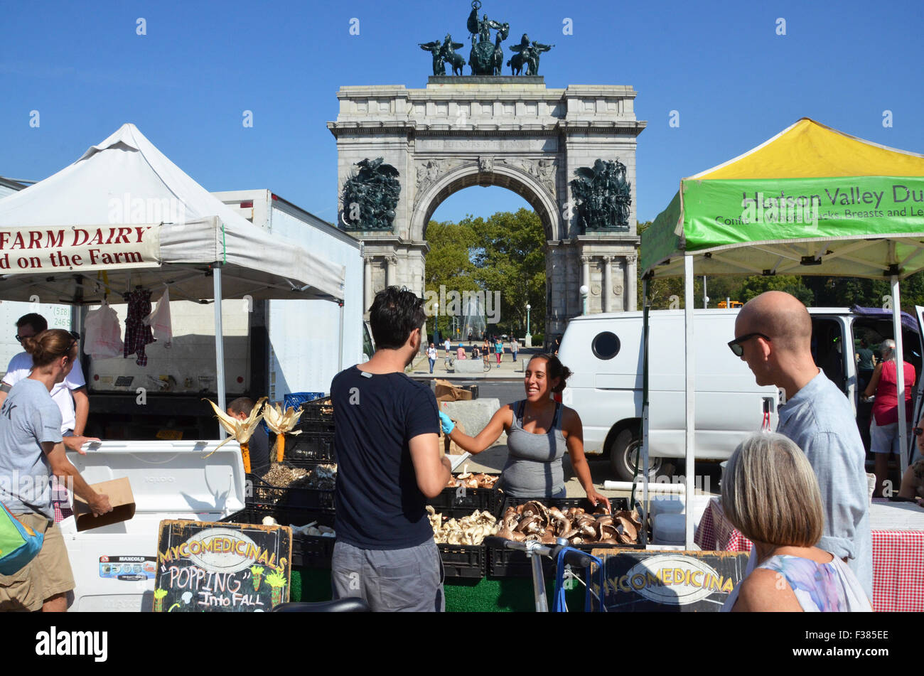 brooklyn farmers market prospect park Stock Photo - Alamy