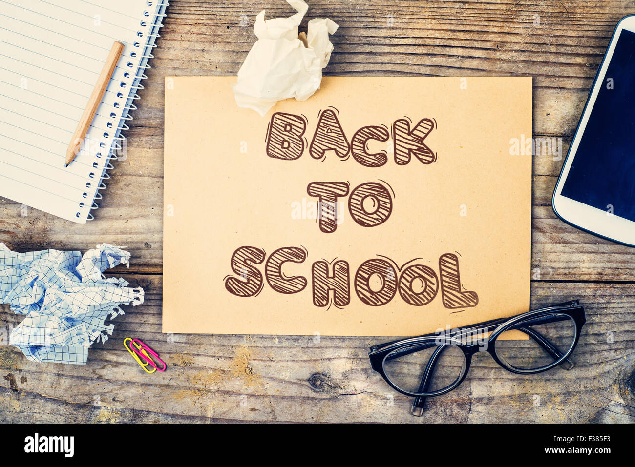 Back to school composition Stock Photo - Alamy