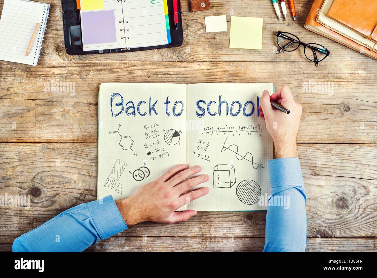 Back to school composition Stock Photo - Alamy