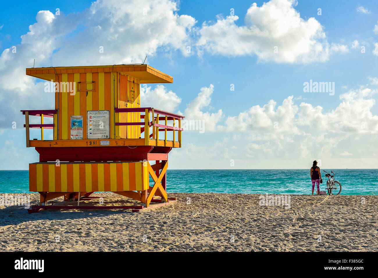 Florida Miami Beach Lifeguard tower Stock Photo - Alamy