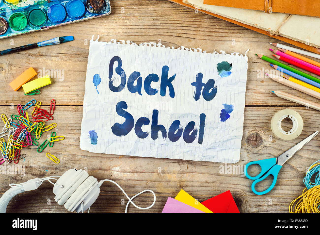 Back to school composition Stock Photo - Alamy