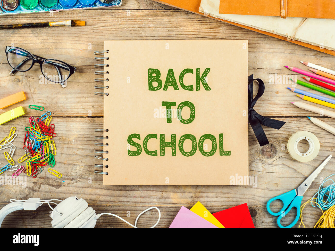 Back to school composition Stock Photo - Alamy