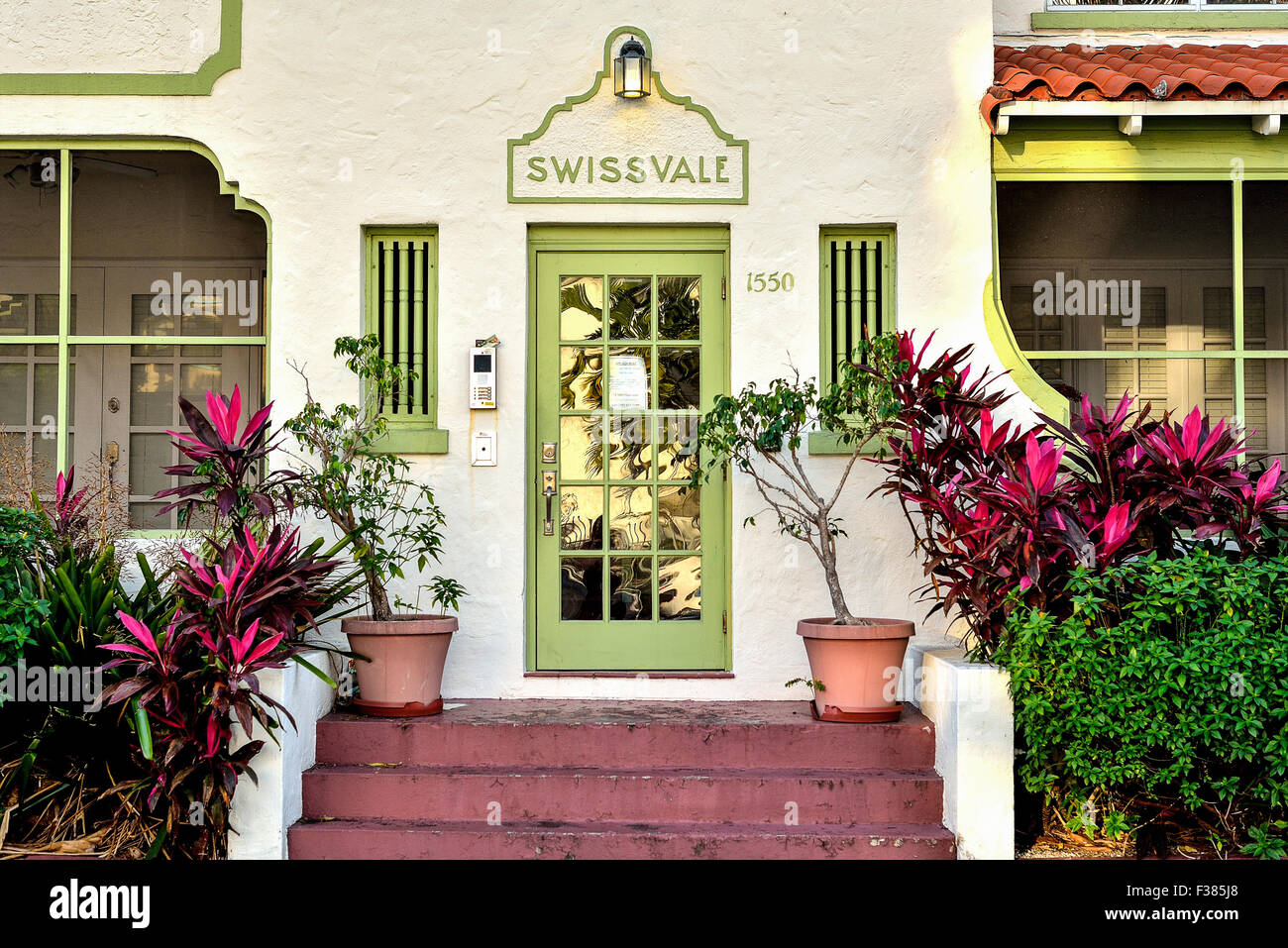 Florida Miami Beach building details Stock Photo - Alamy