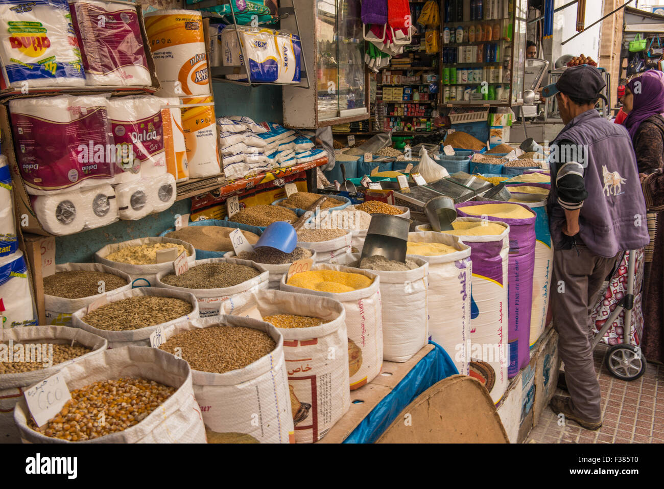 Street scene in the medina of Rabat, Morocco Stock Photo - Alamy