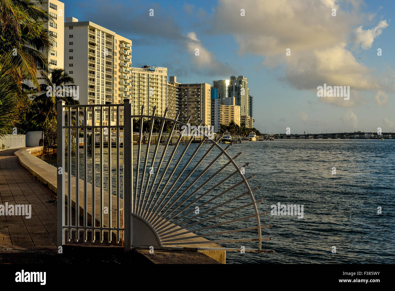 Florida Miami Beach, sunset Stock Photo - Alamy