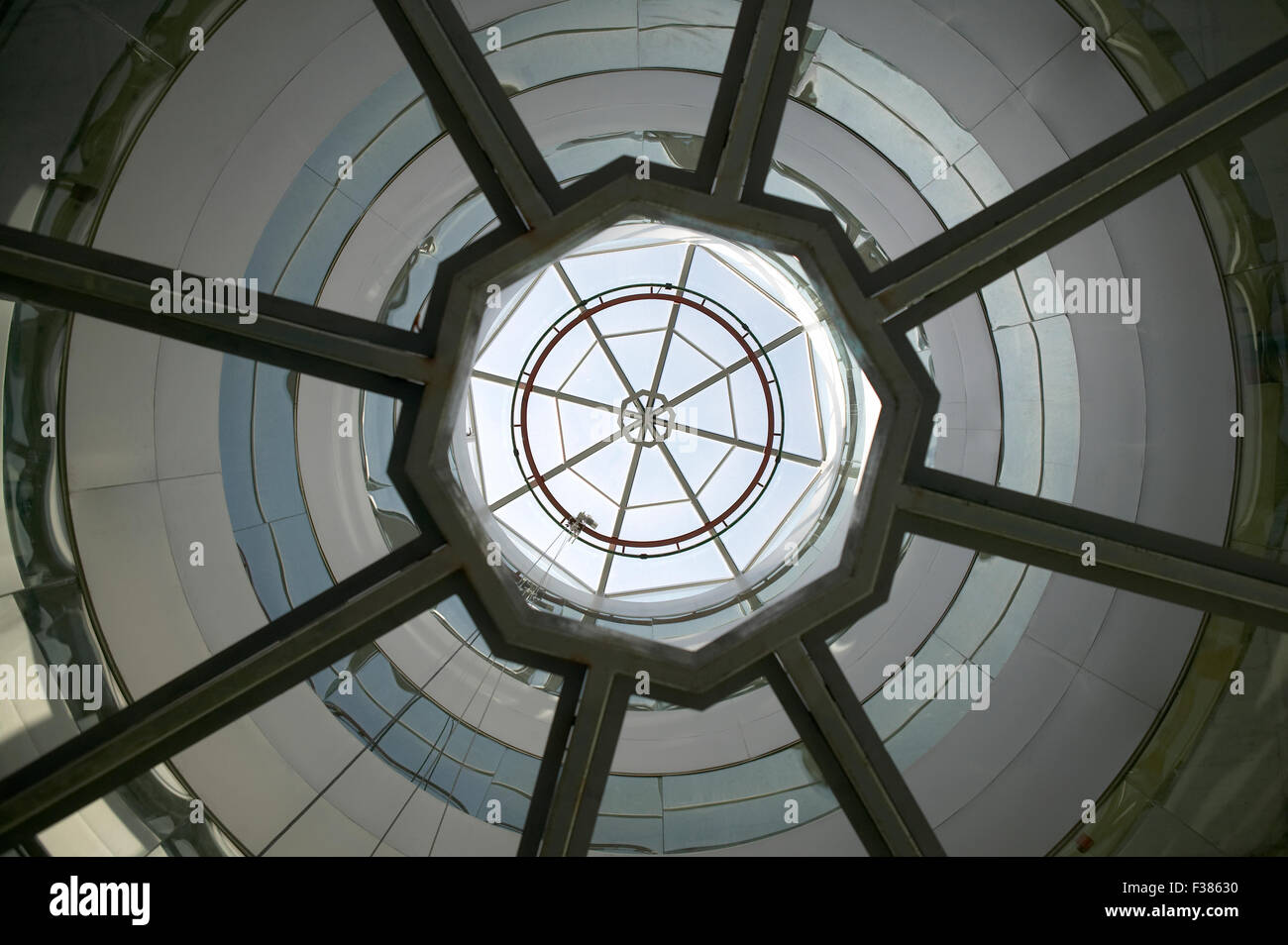 Skylight architectural structure detail against blue sky Stock Photo ...
