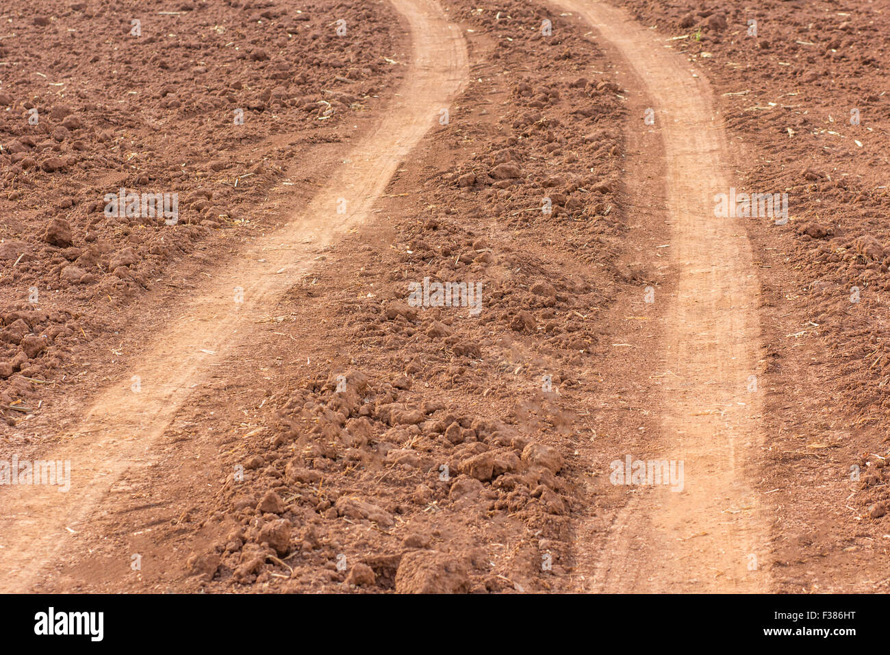 Track wheel on the ground. Wheel truck that left traces on the ground ...