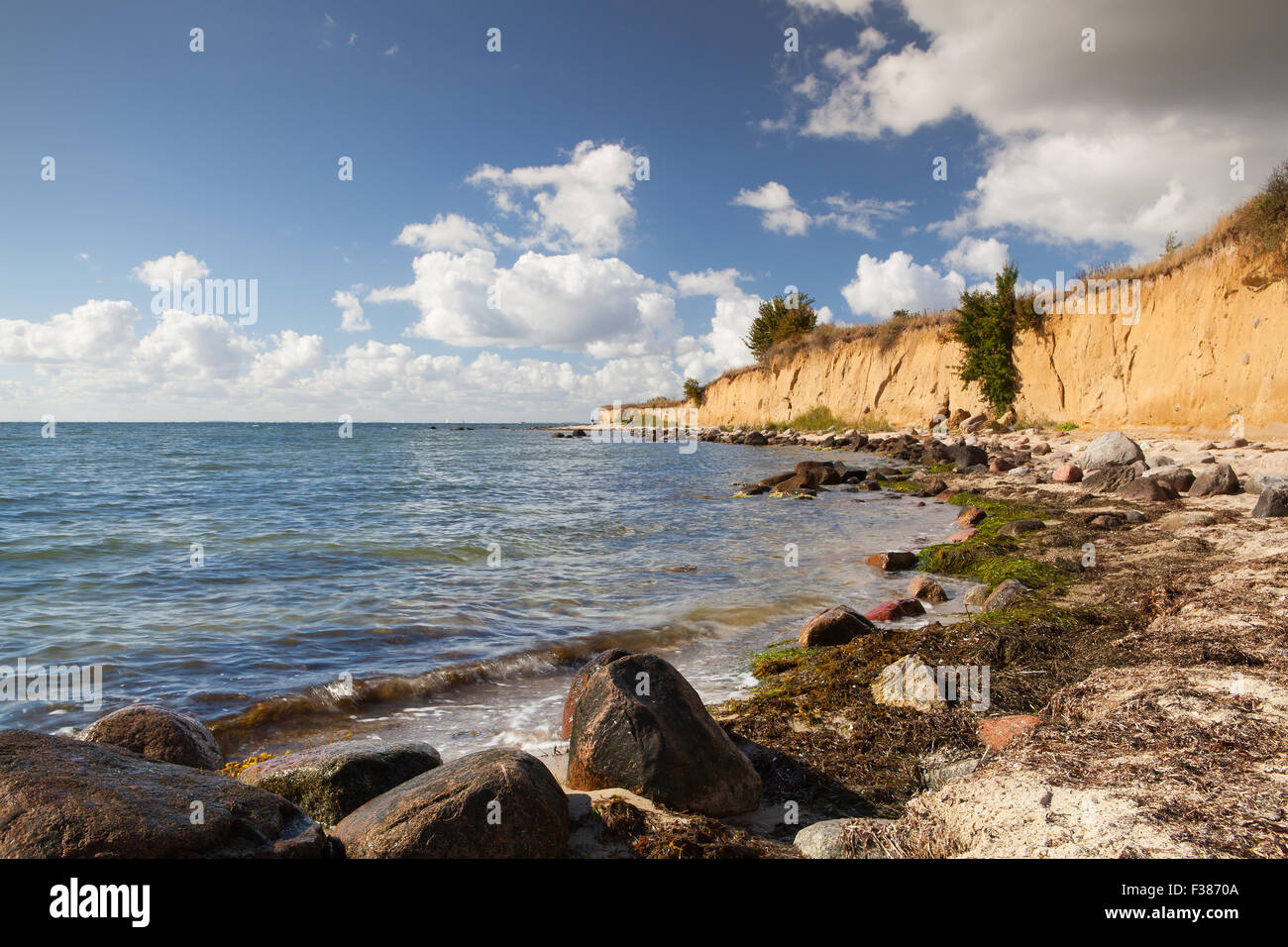 On the dramatic coast of the Baltic Sea, Ruegen Island, Germany Stock ...
