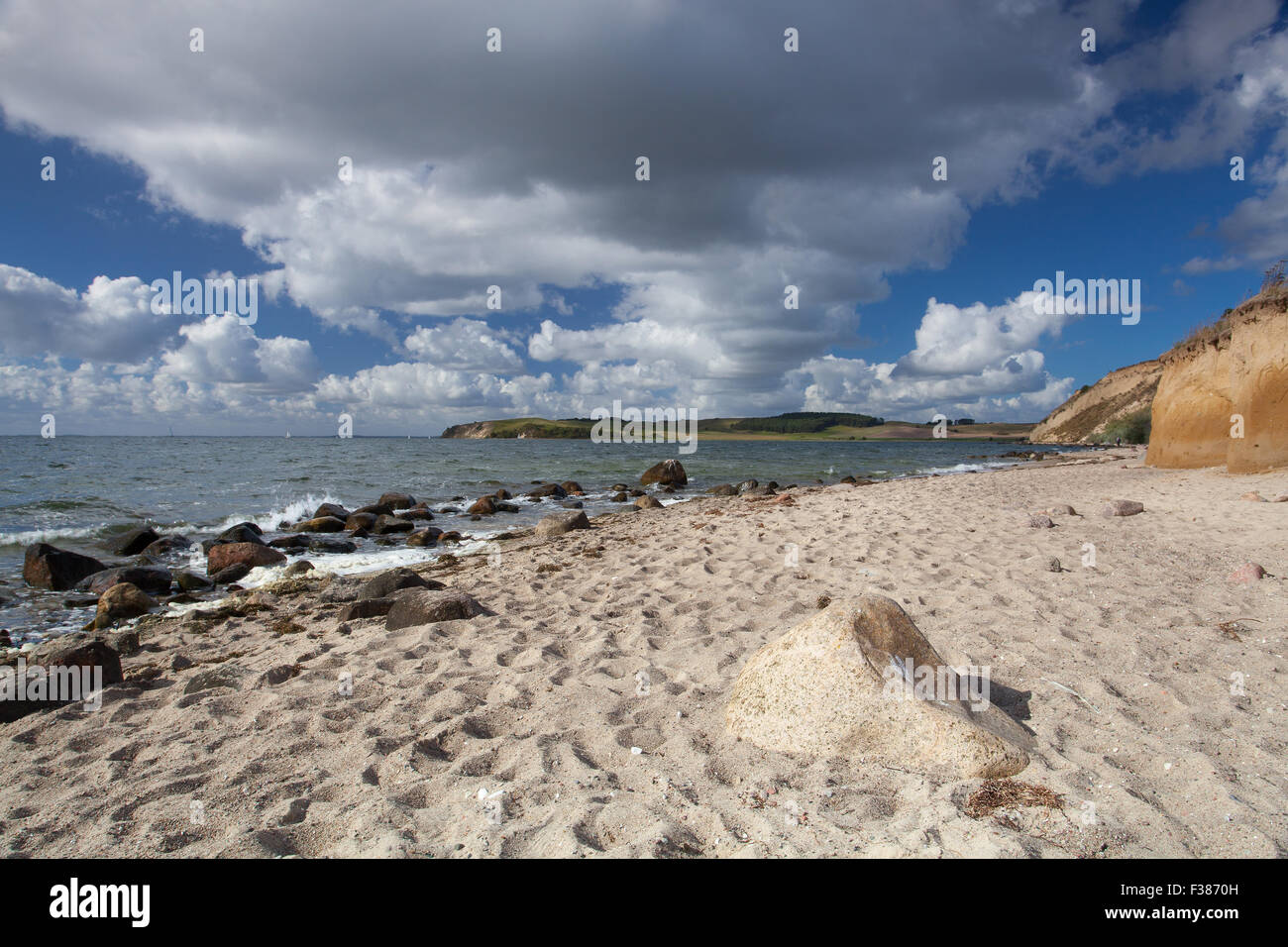On the dramatic coast of the Baltic Sea, Ruegen Island, Germany Stock ...