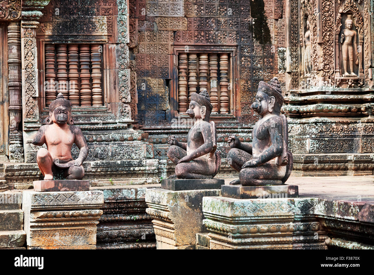 Banteay Srei temple. Angkor Archaeological Park, Siem Reap Province ...
