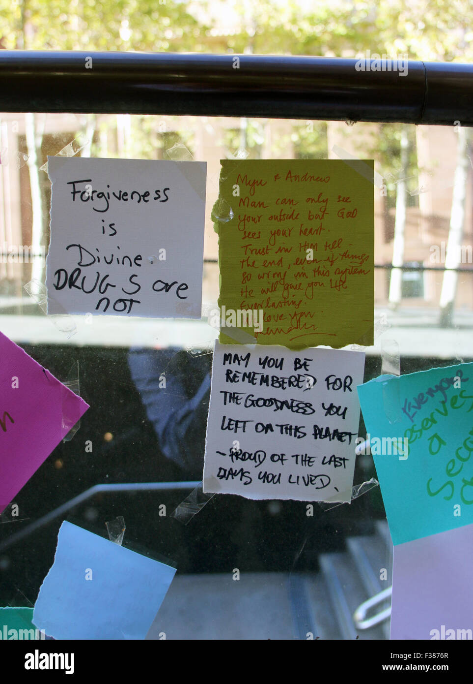 Bali Nine Andrew Chan and Myuran Sukerman Tributes Sydney CBD Stock ...