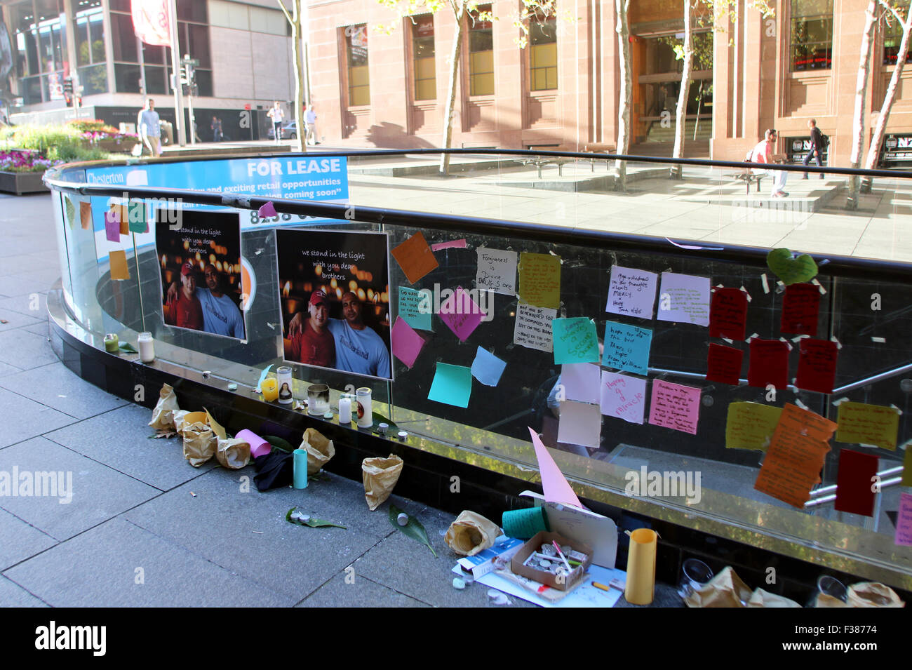 Bali Nine Andrew Chan and Myuran Sukerman Tributes Sydney CBD Stock ...