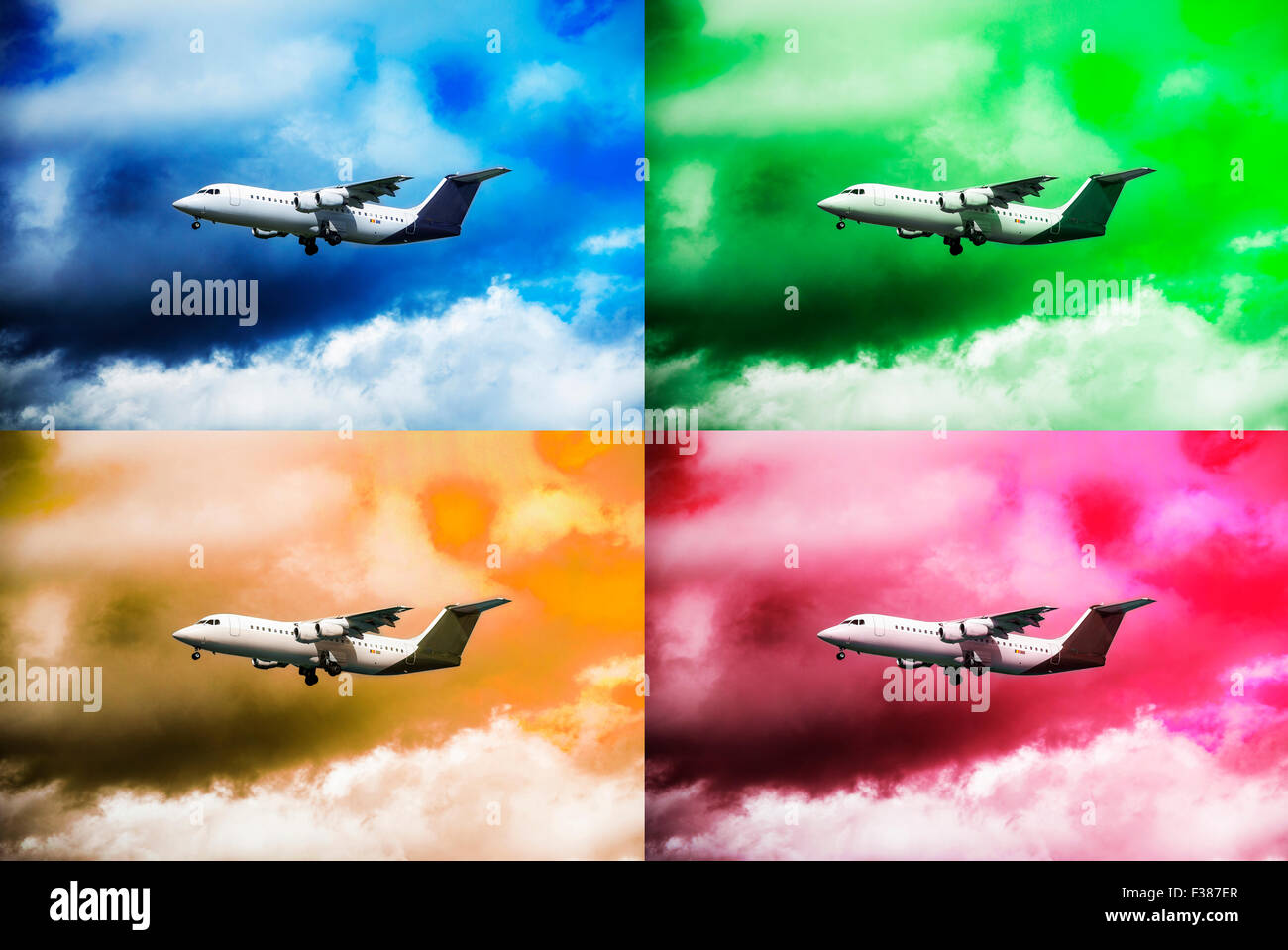Collage airplane hi-res stock photography and images - Alamy