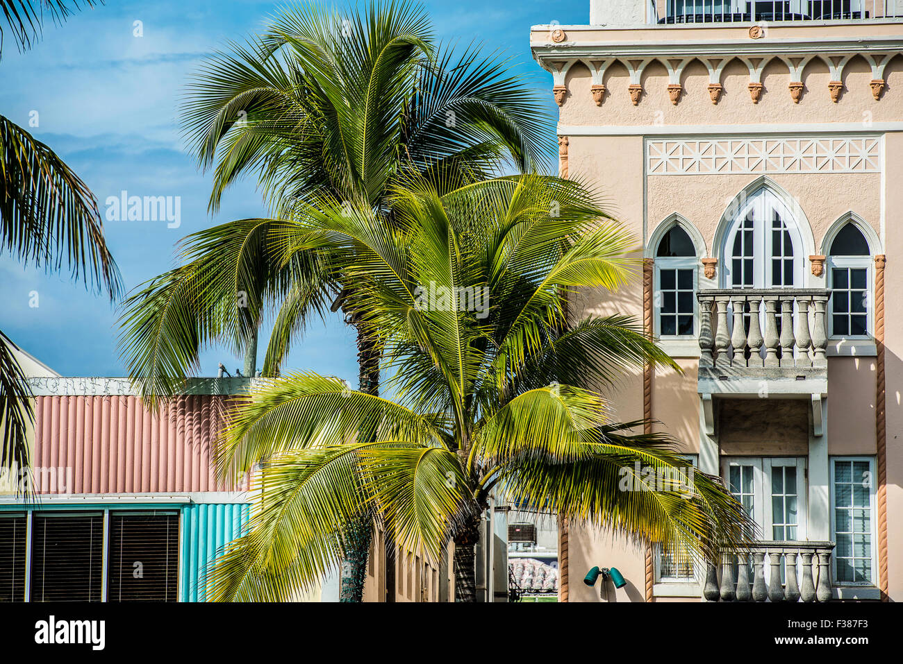 Florida Miami Beach Ocean Drive, building details Stock Photo - Alamy