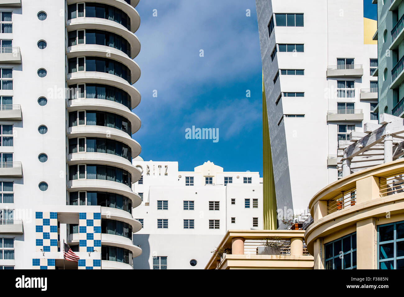 Florida Miami beach building details Stock Photo - Alamy