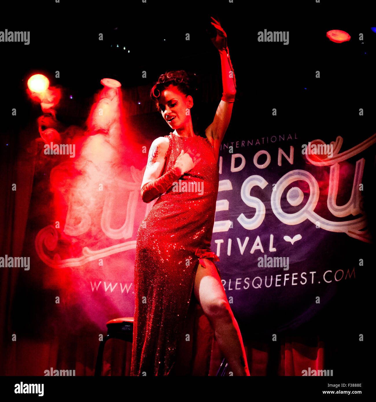 Burlesque dancers at London Burlesque Festival in Madame Jo Jo's which ...