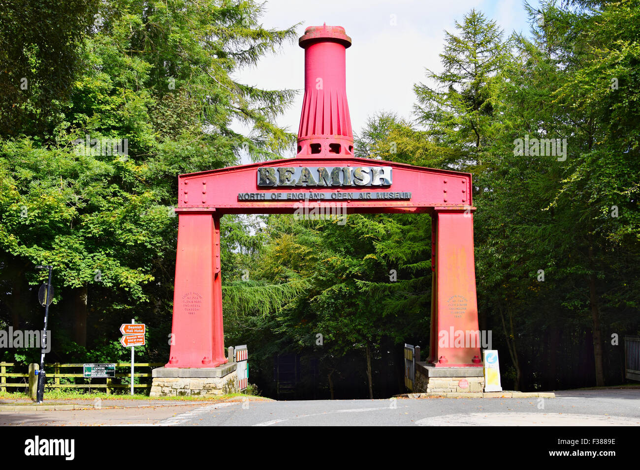 Entrance to Beamish Open Air Museum, Durham, England. Formed from a ...