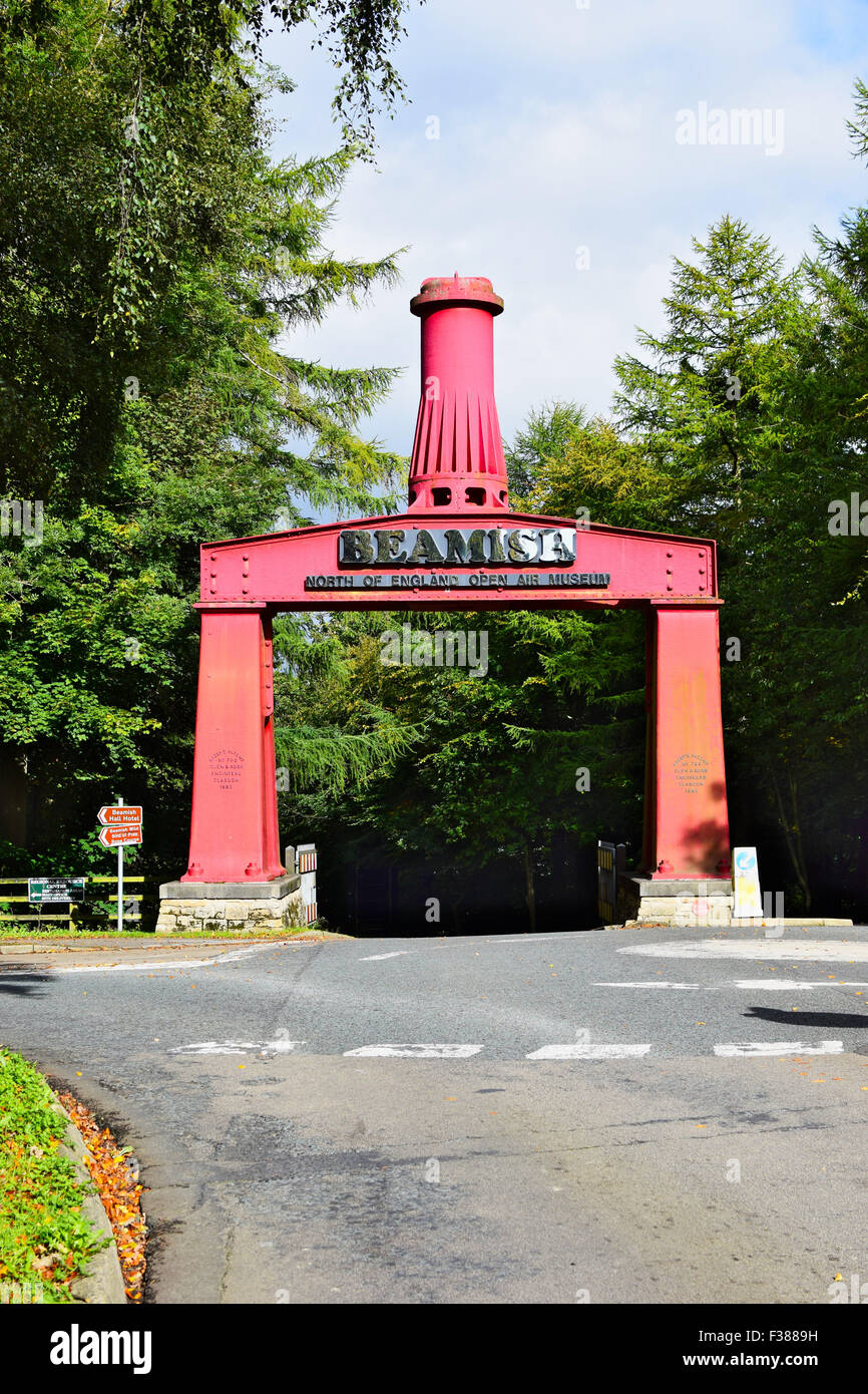 Entrance to Beamish Open Air Museum, Durham, England. Formed from a ...