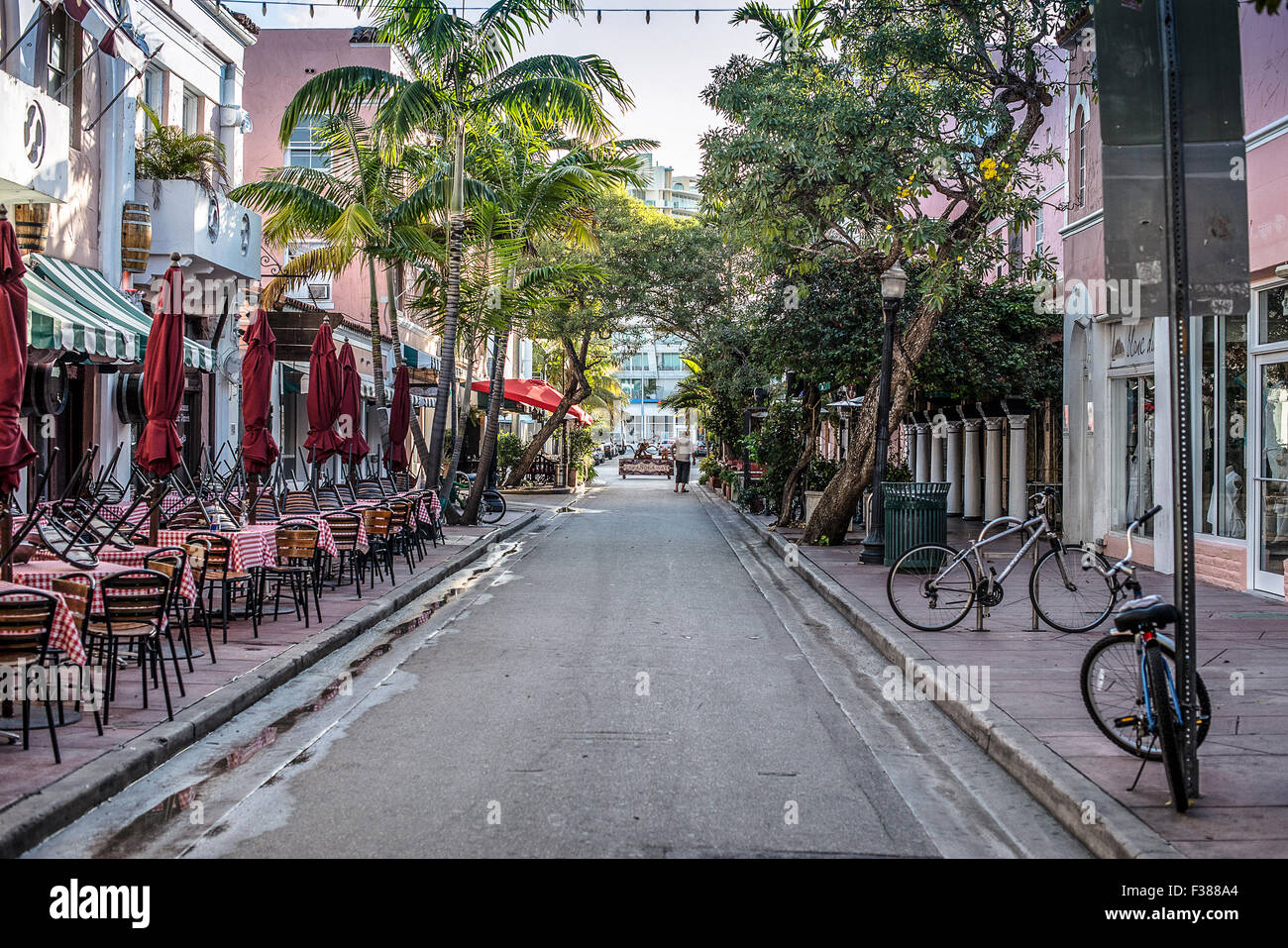 Florida Miami Beach Espanola Way Stock Photo - Alamy