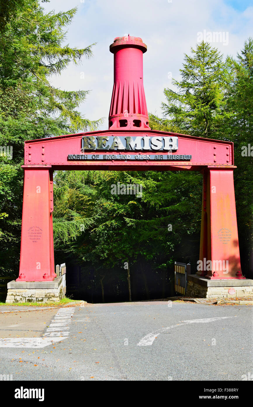 Entrance to Beamish Open Air Museum, Durham, England. Formed from a ...