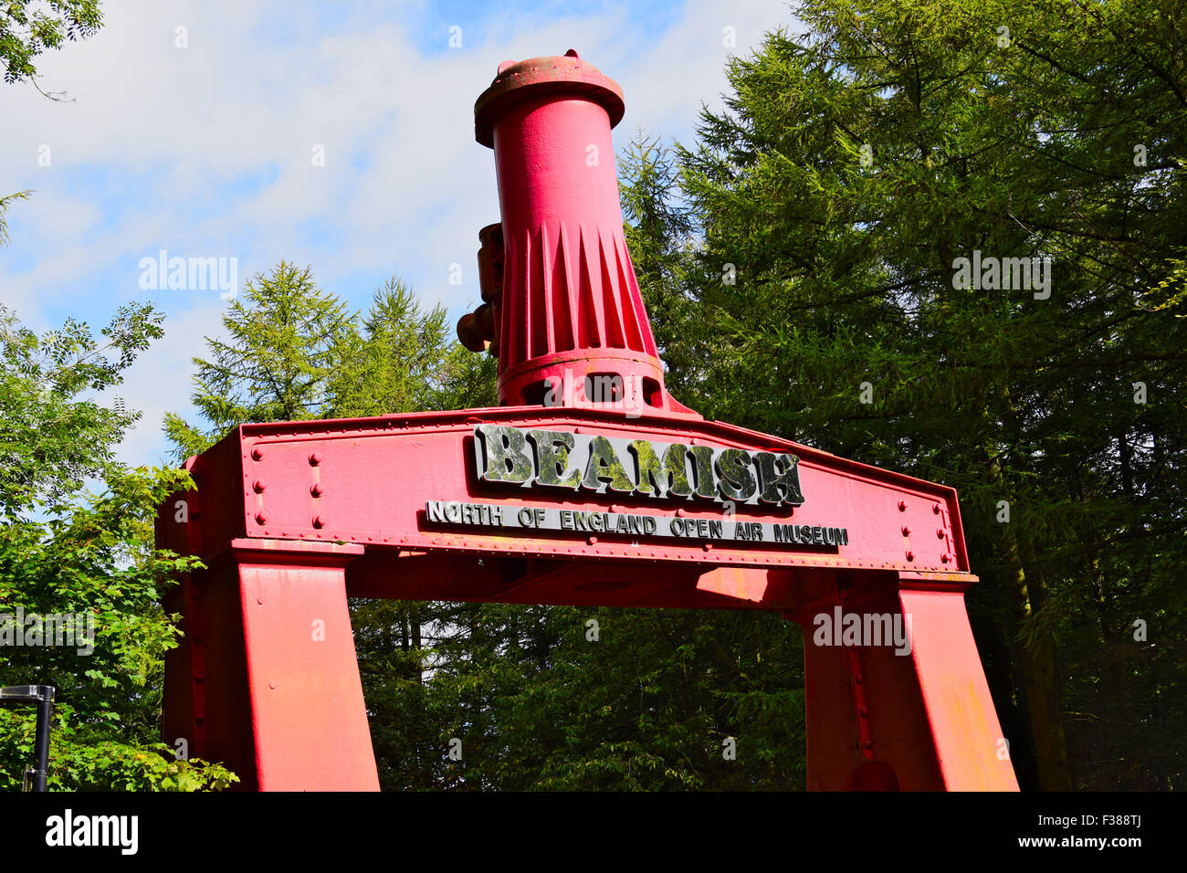 Entrance to Beamish Open Air Museum, Durham, England. Formed from a ...