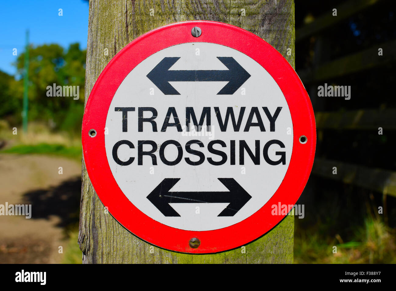 Safety sign tramway hi-res stock photography and images - Alamy
